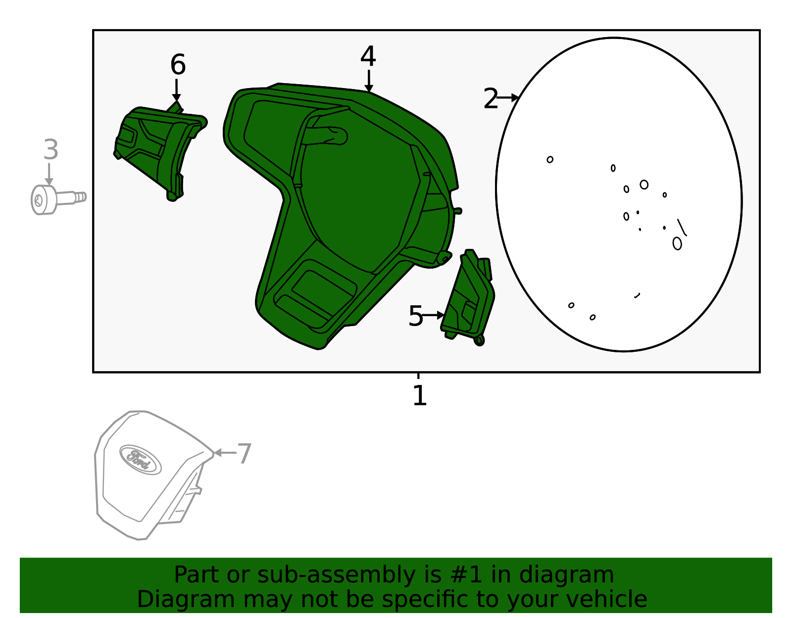 2021-2025 Ford Bronco | Strg Wheel Assembly | M2DZ-3600-AC | Walls ...