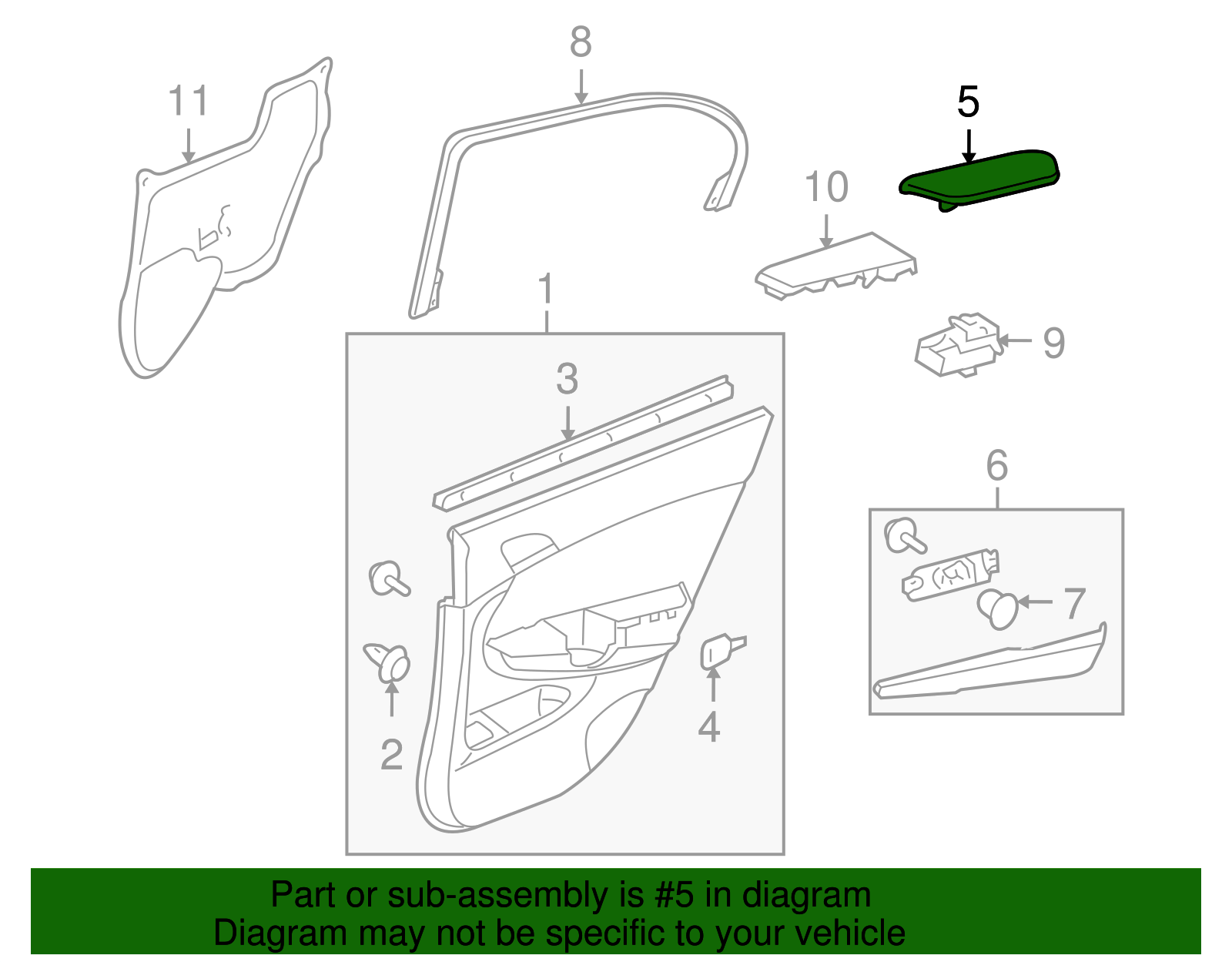 2010-2015 Honda | Armrest | 83753-TA5-A32ZA | Honda OEM Discount Parts