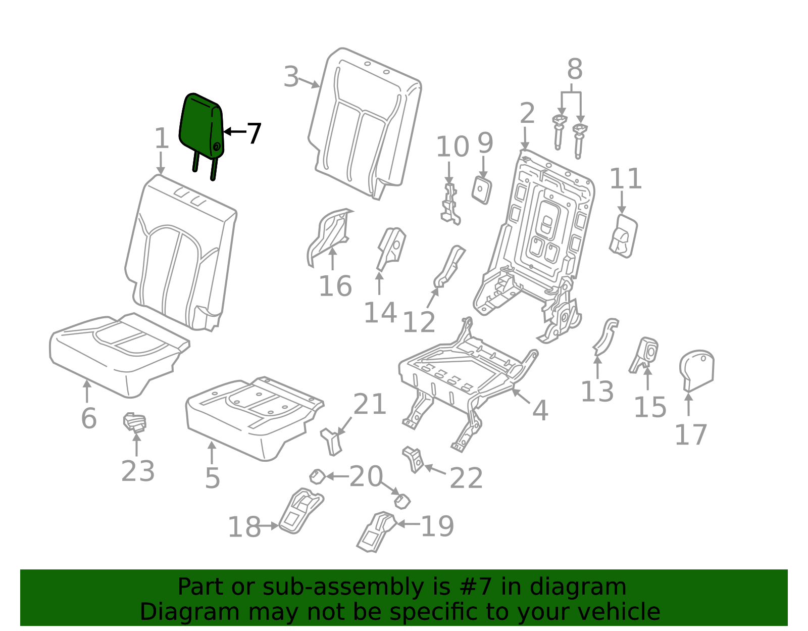 2018-2024 Ford Expedition Headrest JL1Z-78611A08-CA | OEM Parts Online