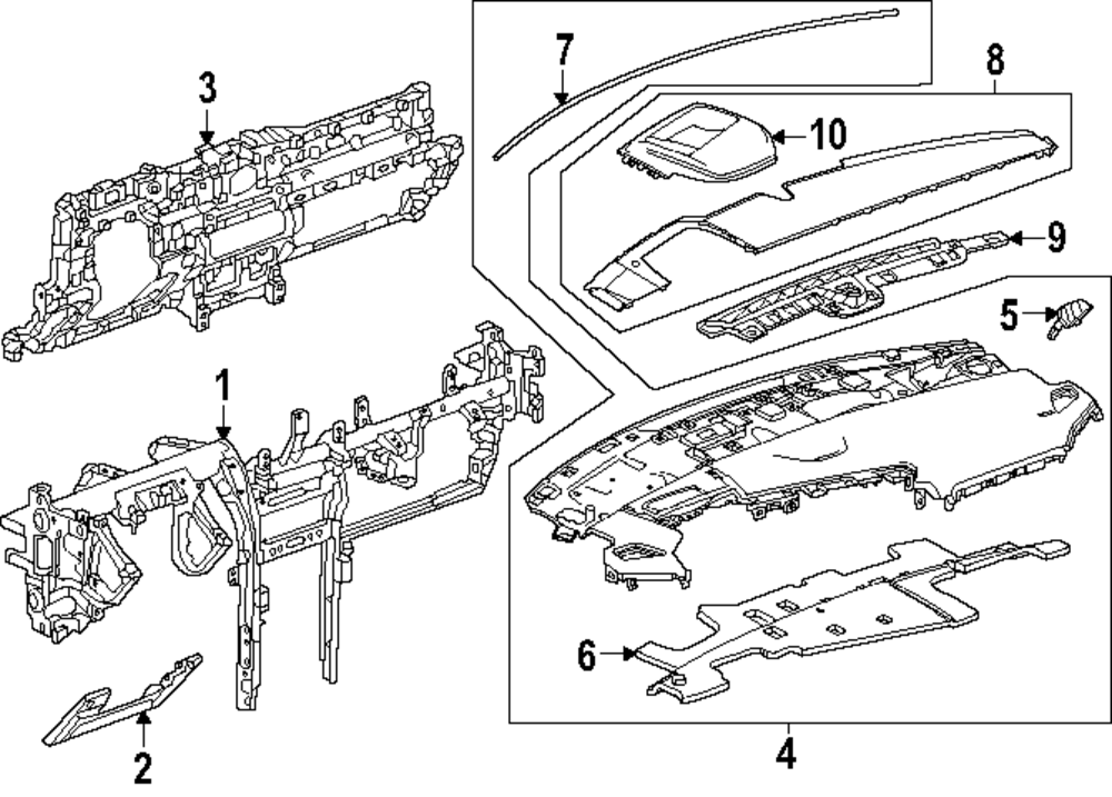 2024-2025 GMC Sierra EV Upper Dash Panel 85787536 | Capital Chevy Parts