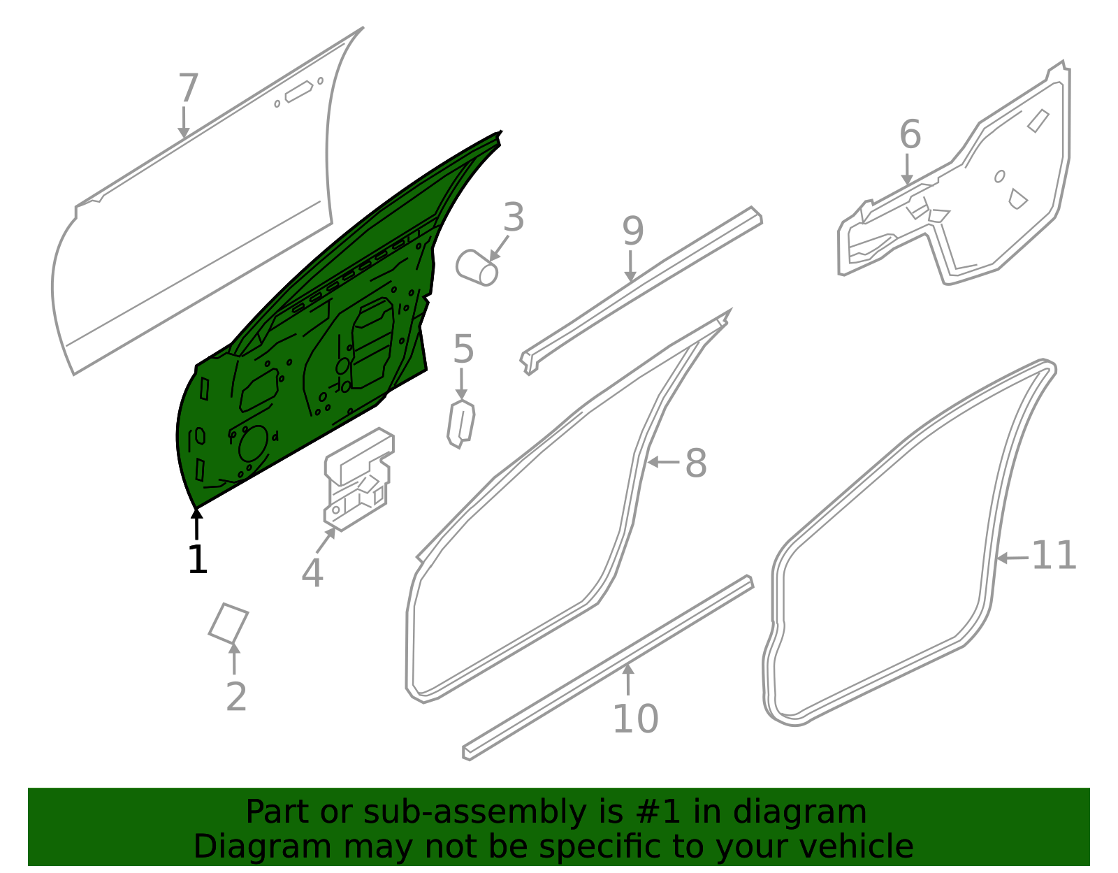 80100-6CA0A - Door Shell Official Nissan Parts Store