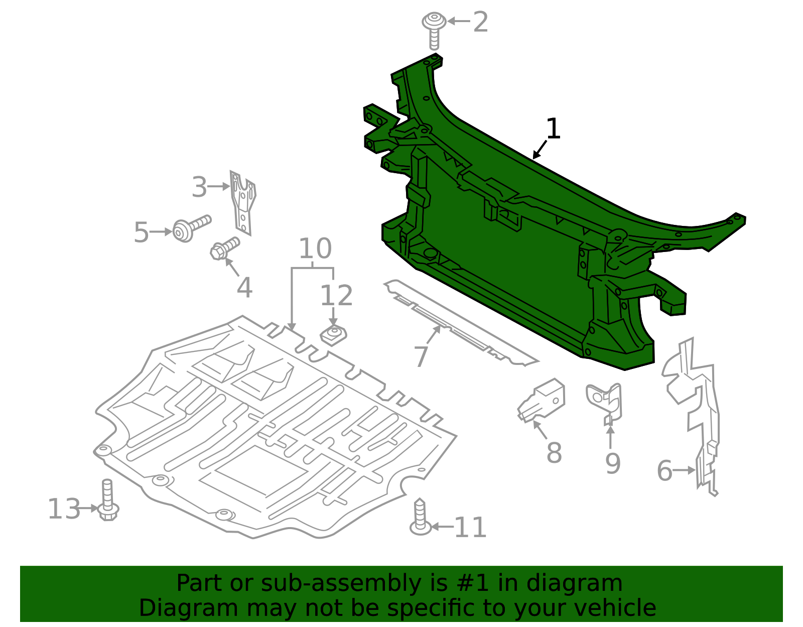 3C8-805-588-L - Radiator Support - 2013-2017 Volkswagen CC | World VW Parts