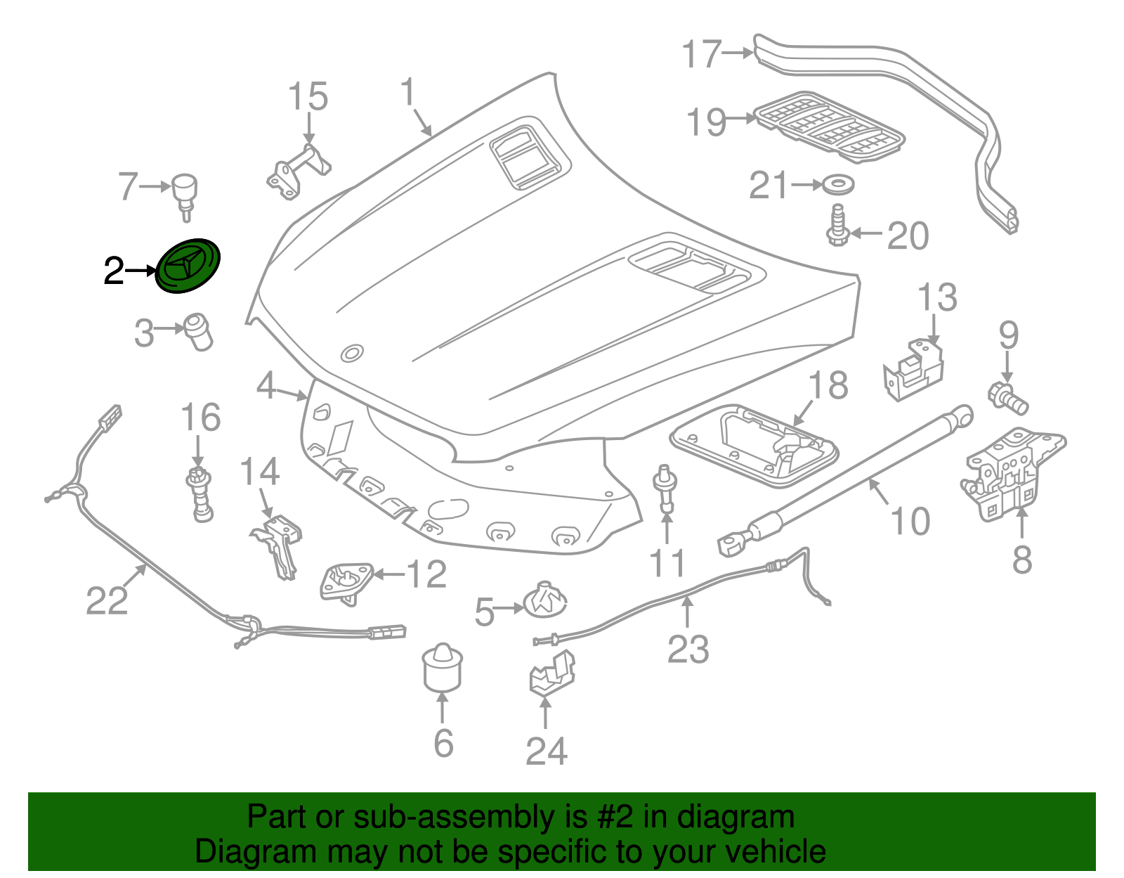207-817-03-16 - Hood Emblem 1990-2019 Mercedes-Benz | Mercedes-Benz ...