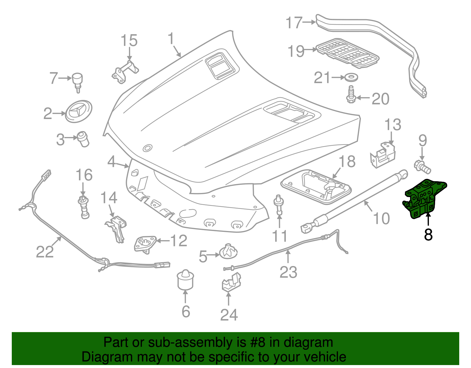 166-880-01-28 - Hinge 2012-2019 Mercedes-Benz | Mercedes-Benz Premier Parts