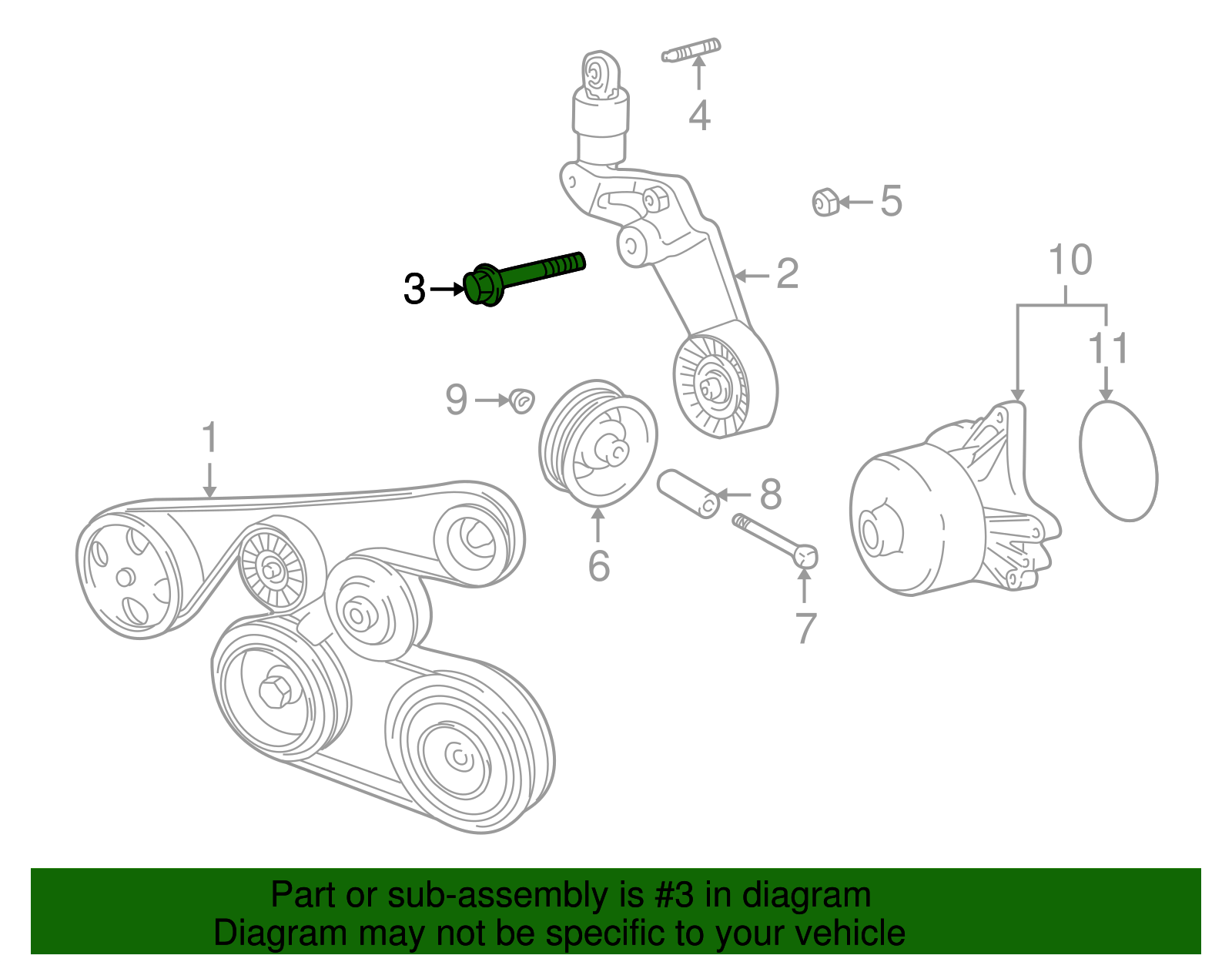 2000-2005 Toyota Tensioner Bolt, Washer Based H 90105-12297 | OEM Parts ...