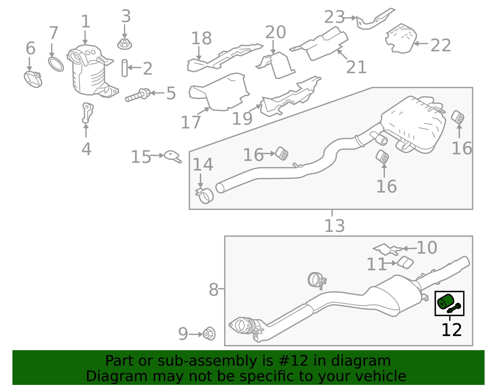 2018-2019 Land Rover Range Rover Velar | Front Pipe Damper | LR092854 ...