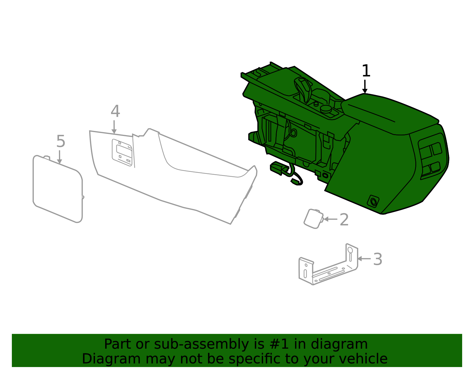 2021-2023 Cadillac XT4 Light Platinum Front Floor Console 84659005 ...