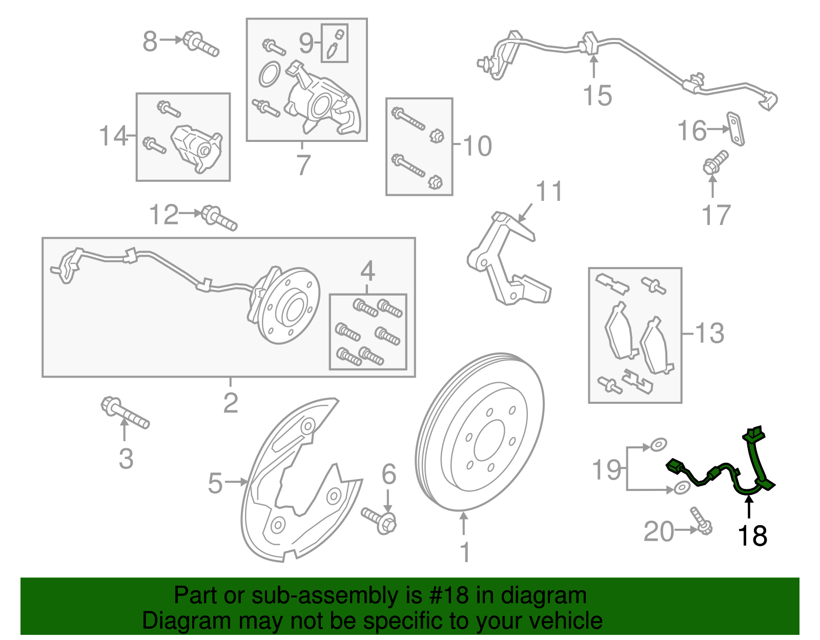 2018-2021 Ford Brake Hose JL1Z-2282-C | OEM Parts Online