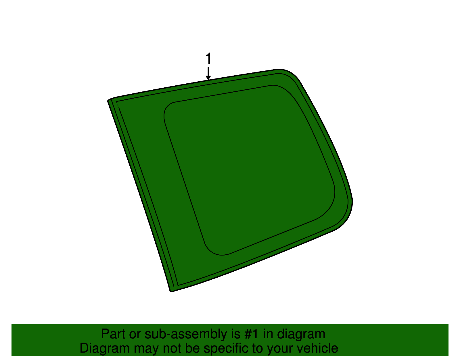 2011-2013 Toyota Highlander Quarter Glass 62710-0E100 | Toyota Parts Center