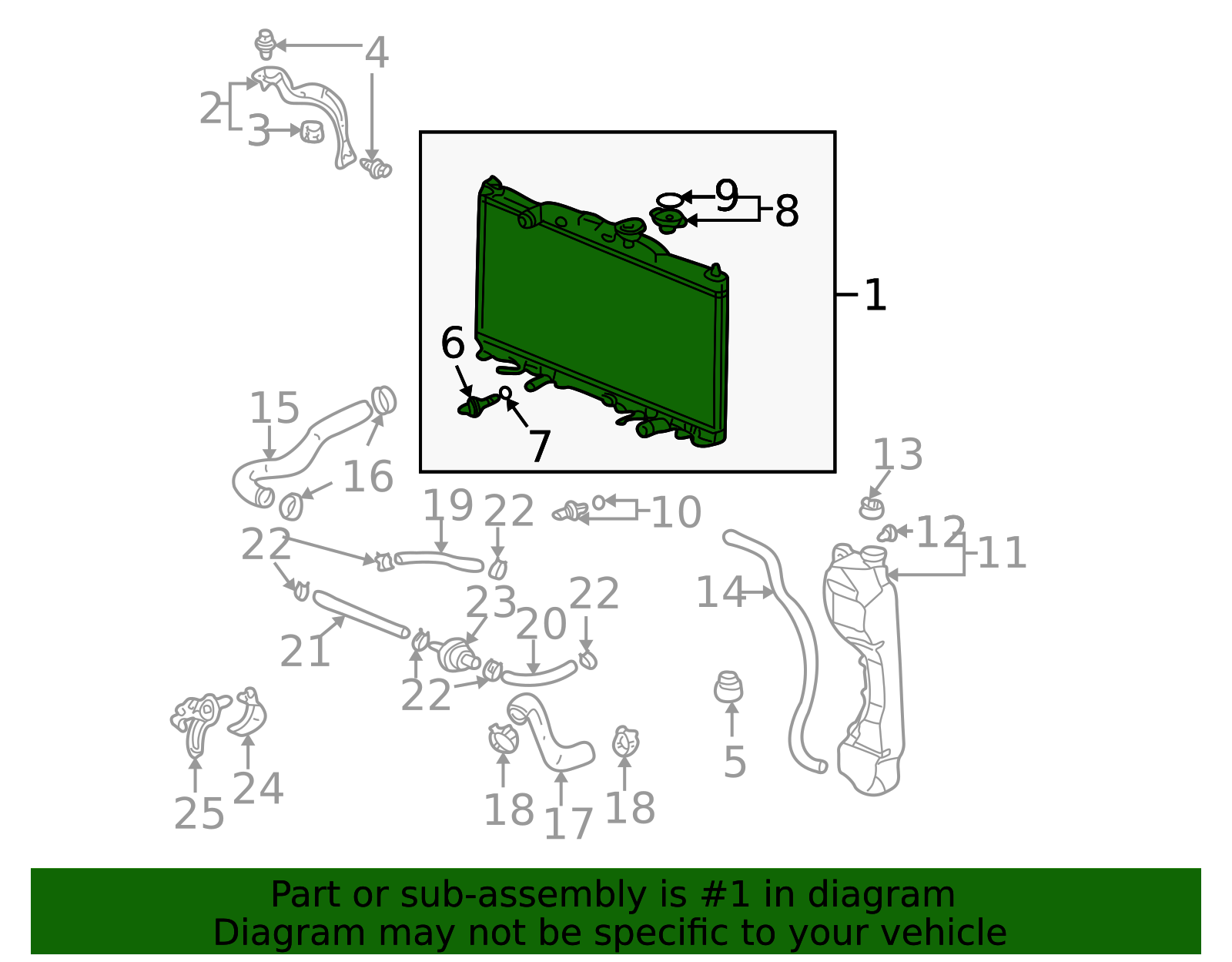 19010-PPL-A51 - Honda Radiator Assembly 2002-2006 Honda CR-V ...