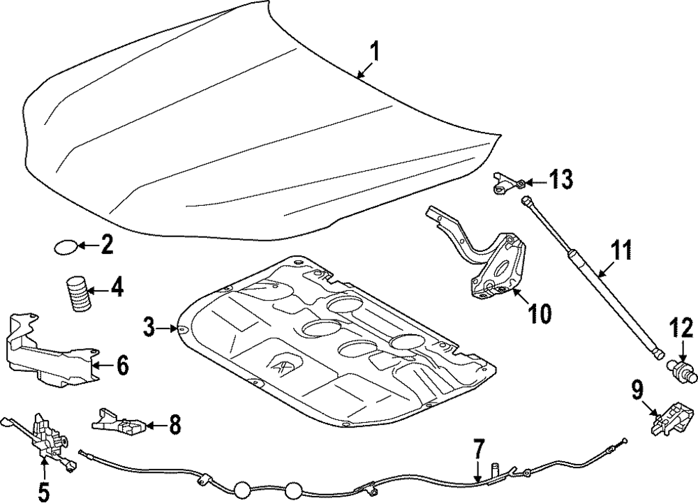 53630-60230 - 2022-2024 Lexus LX600 - Release Cable | My L Parts