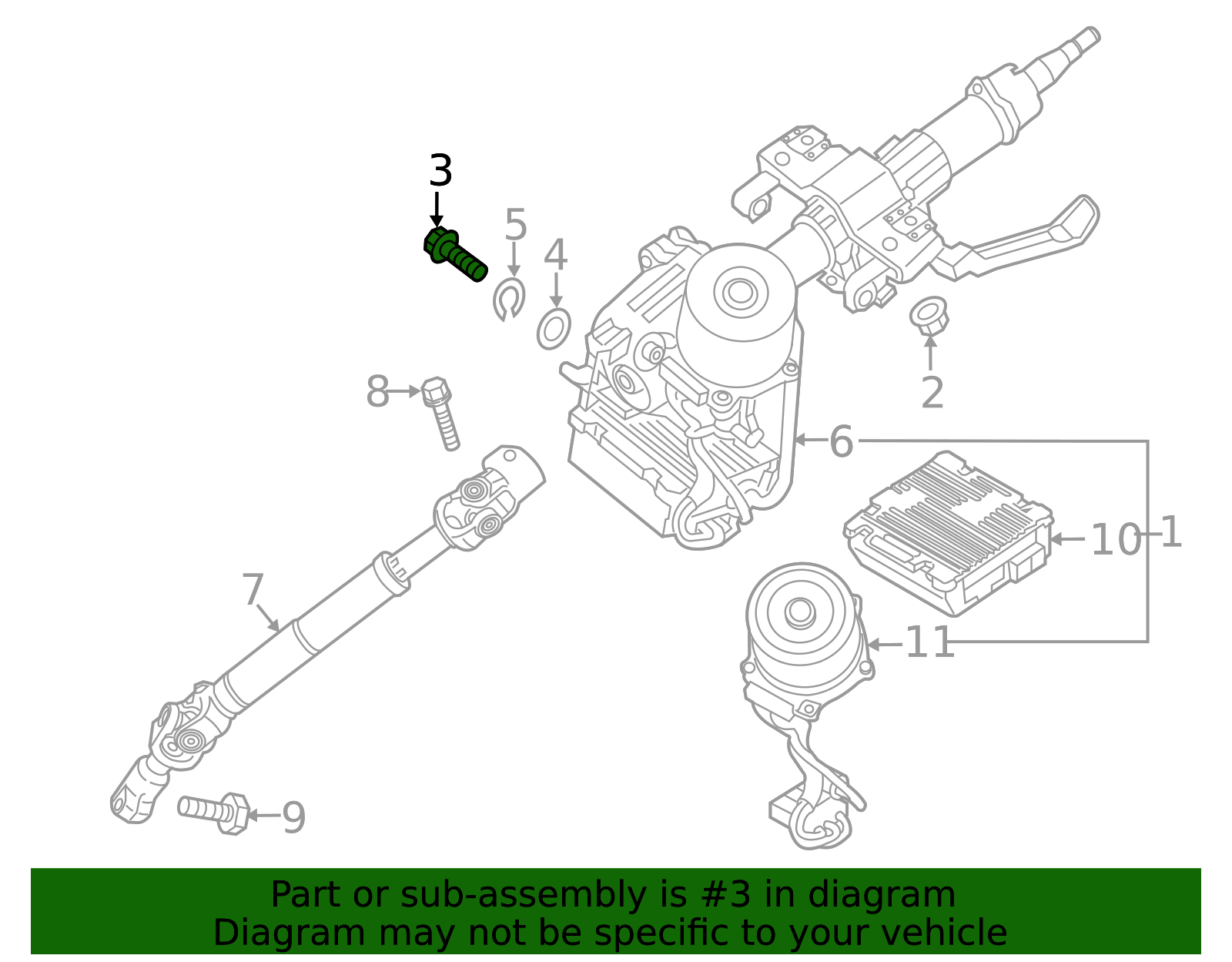 56315-3X000 - Steering Column Bolt 2012-2022 Kia | Kia.Parts Store