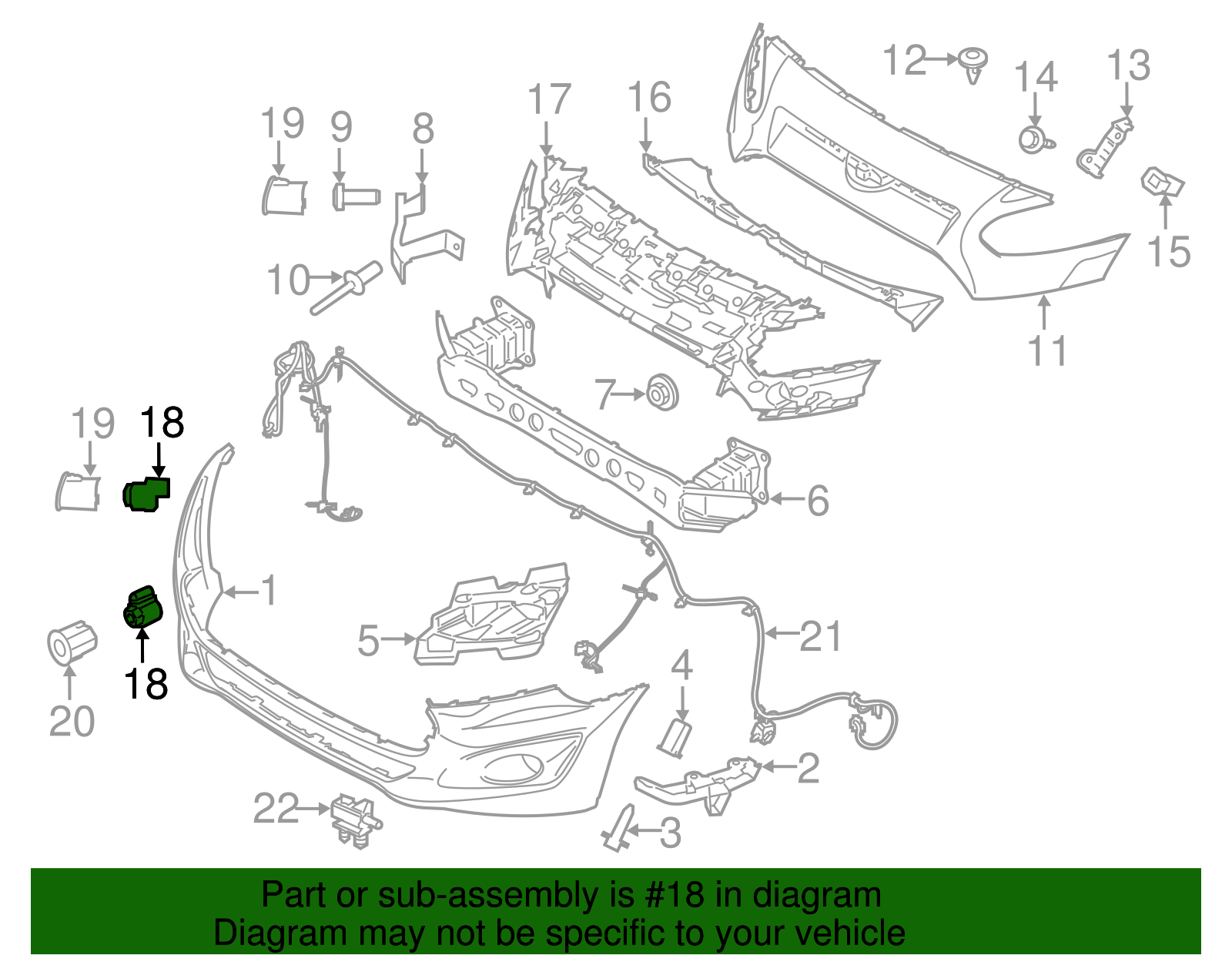 2014-2018 Ford Transit Connect | Park Sensor | GK2Z-15K859-BK | Walls ...