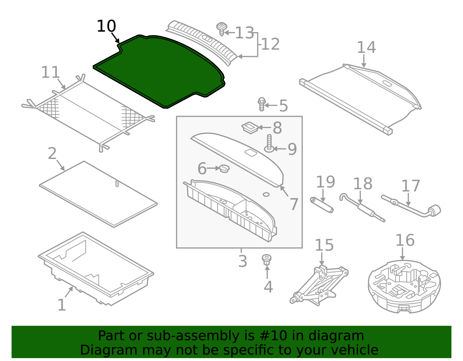 4Z012-ADU00 - High-Quality Trunk Mat for 2015-2016 Hyundai | AutoNation ...