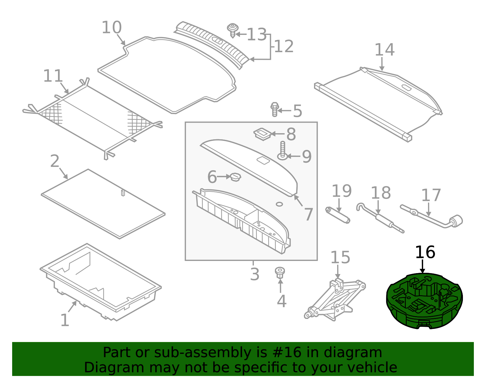 2013-2018 Hyundai Santa Fe Sport Jack Carrier 09149-4Z000 | MotorMotor