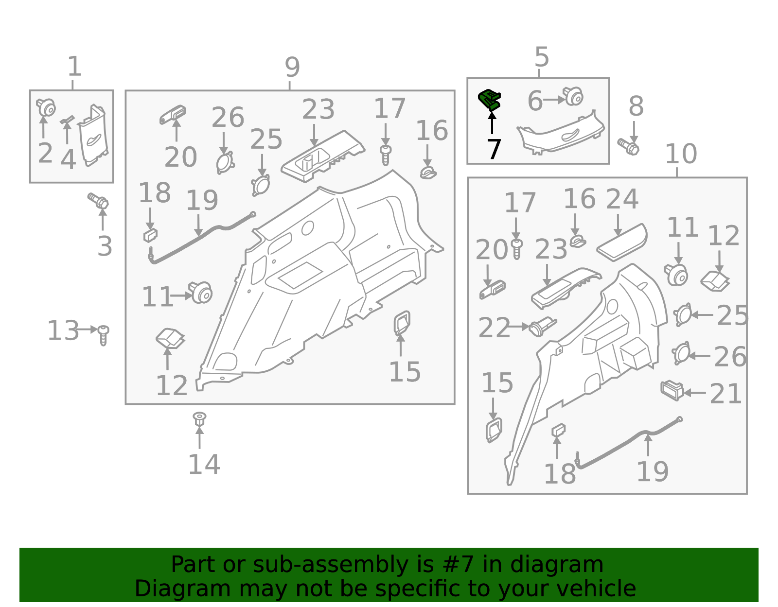 85859-3S100 - Quarter Pillar Trim Front Clip 2011-2025 Kia | Kia.Parts ...