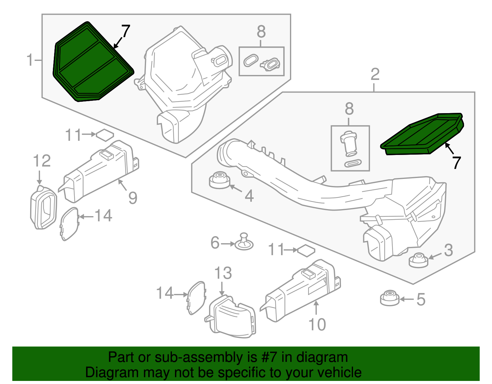 13727843283 - 2012-2021 BMW Air Filter (13-72-7-843-283) | BMW of South ...