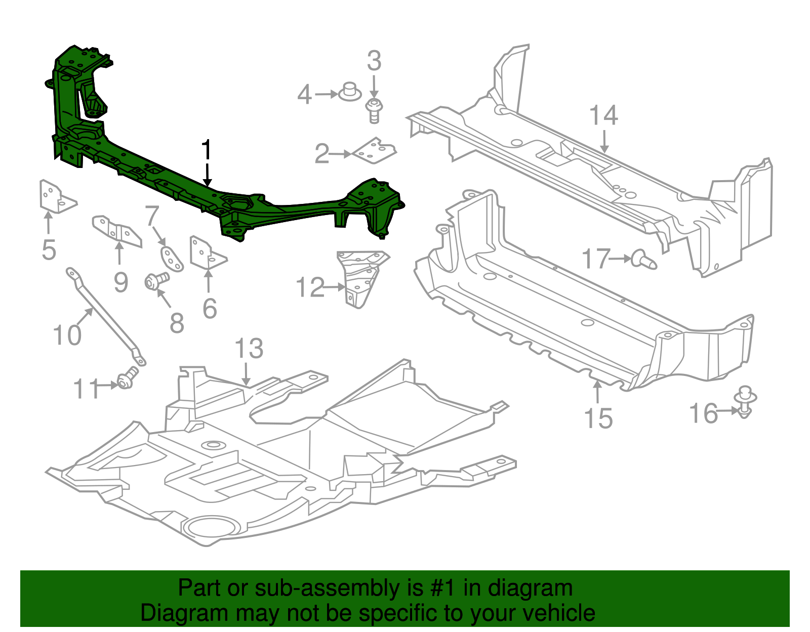 2010-2019 Jaguar Upper Cross-Member C2D54677 | JaguarParts.com