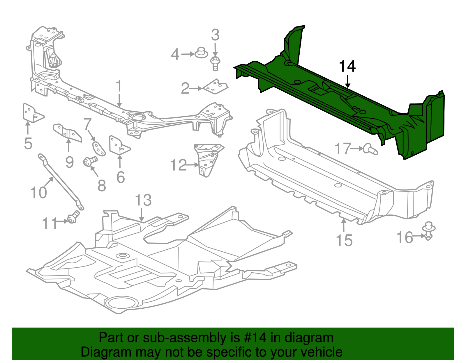 2010-2019 Jaguar Deflector Shield C2D33745 | JaguarParts.com