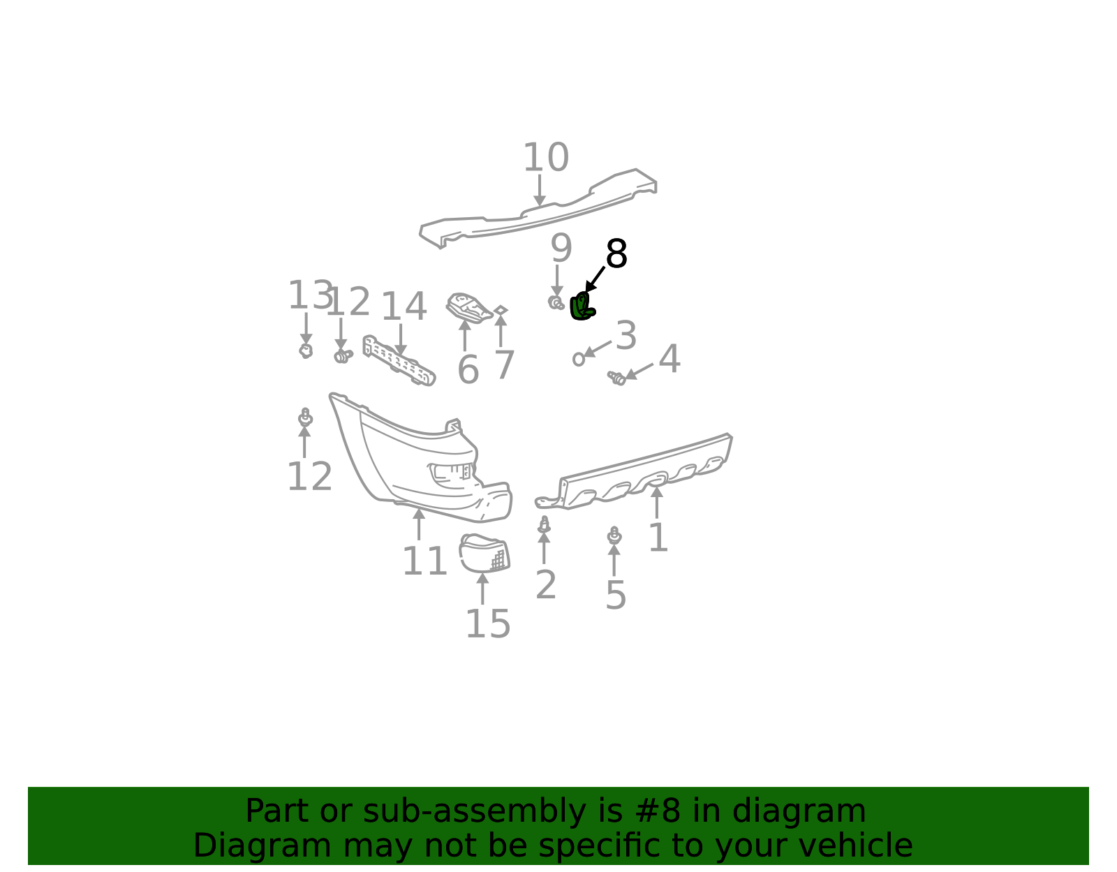 2003-2005 Toyota 4Runner Bumper Cover Reinforcement 52173-35050 ...