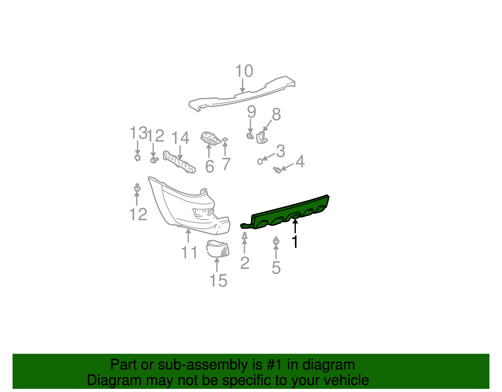 52159-35100 - Cover Rear Bumper 2003-2005 Toyota 4Runner | Longo Toyota ...