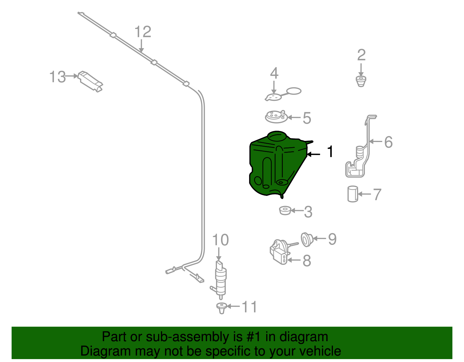 221-869-10-20 - Washer Reservoir 2007-2014 Mercedes-Benz | Mercedes ...