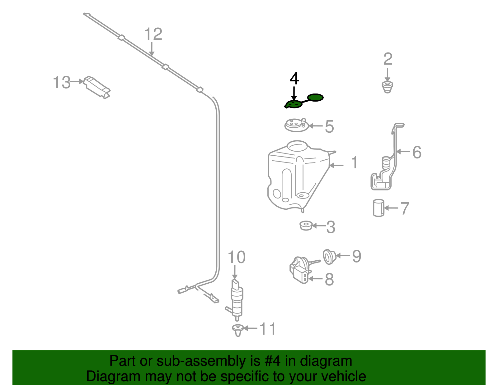 124-869-02-72 - Washer Fluid Reservoir Cap 1994-2013 Mercedes-Benz ...