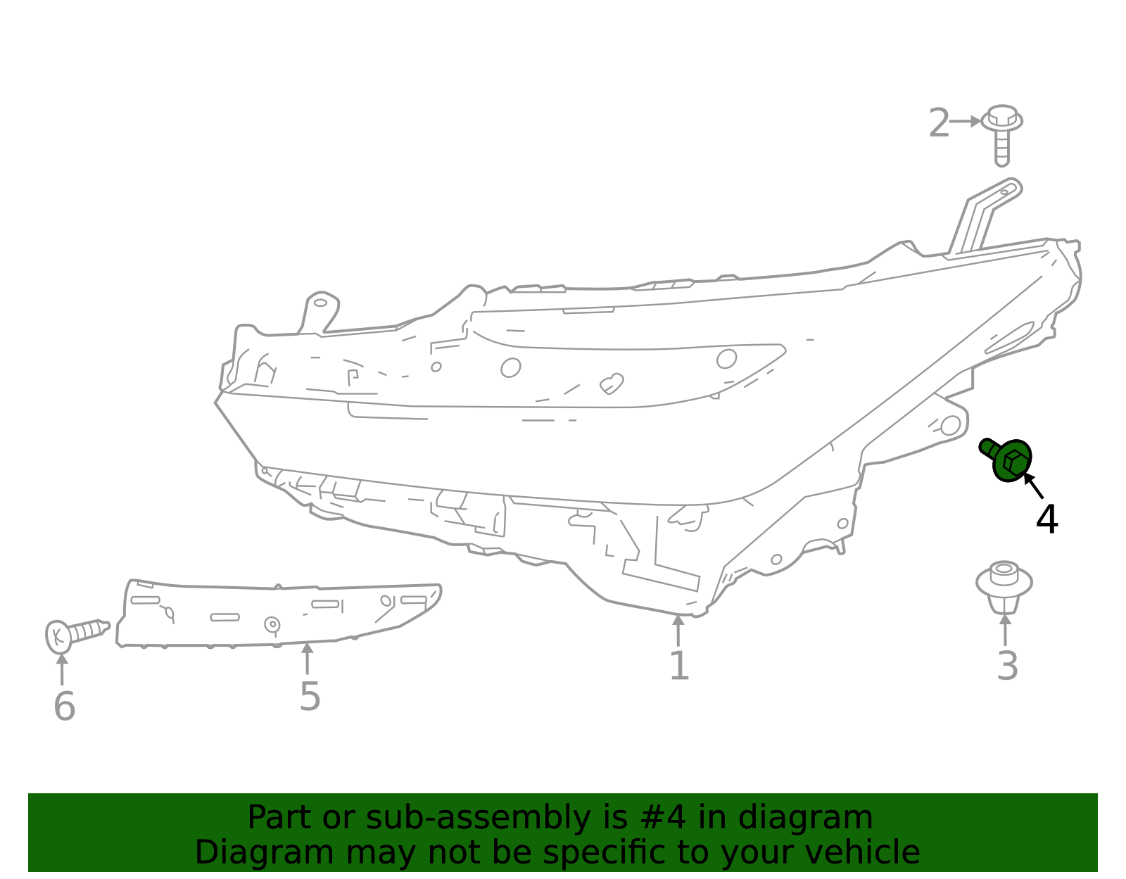 91553-A0614 - Headlamp Assembly Bolt 2023-2025 Toyota | Longo Toyota Parts