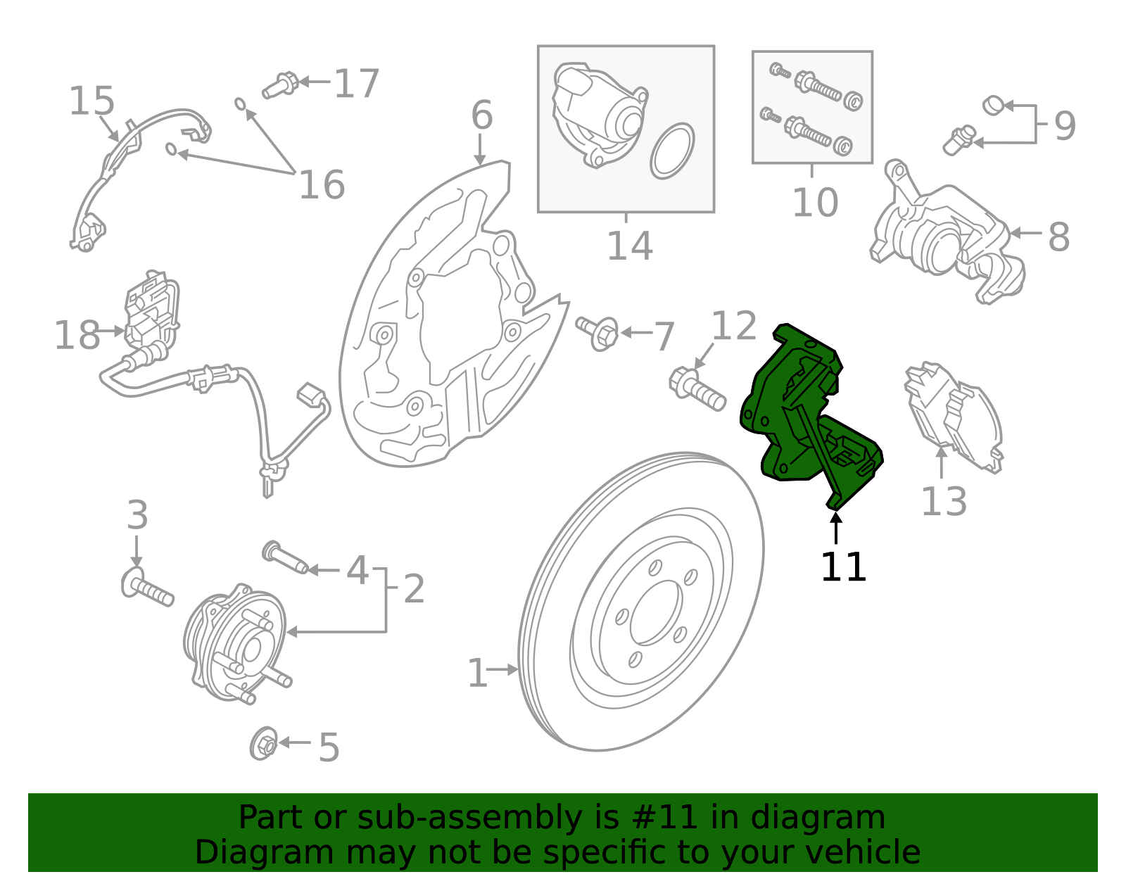L1MZ-2B511-A - Caliper Mount 2020-2025 Ford | Ford Parts Direct