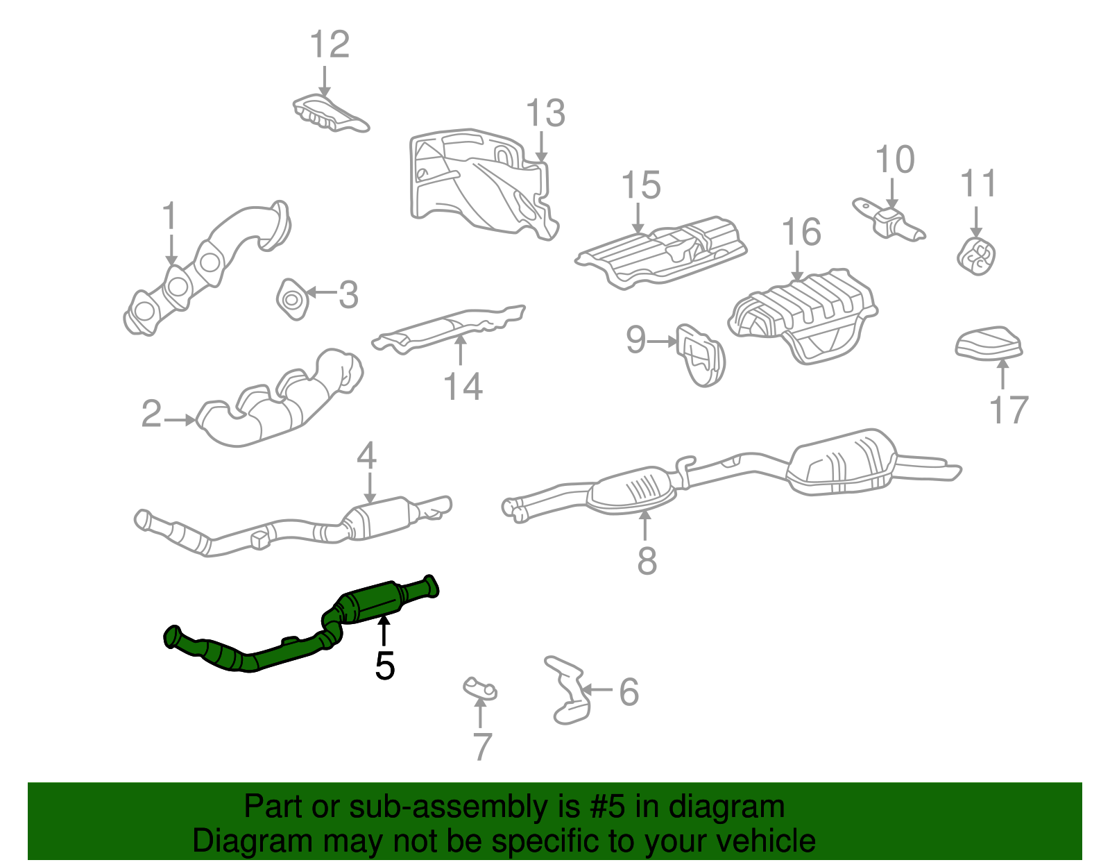 210-490-95-47 - Exchange Exhaust Gas Line 2001-2003 Mercedes-Benz E 320 ...