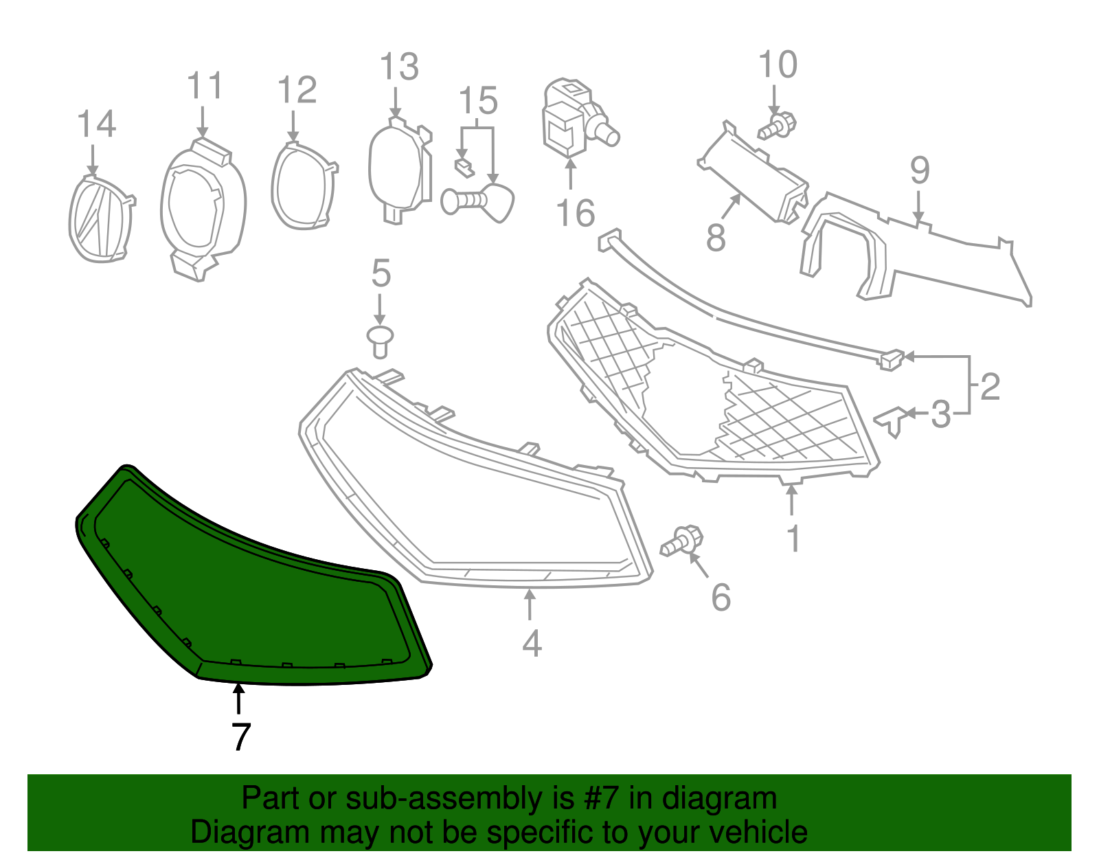 Genuine OEM Acura - Grille Surround Part# 71122-TYS-A00 | Acura Parts ...