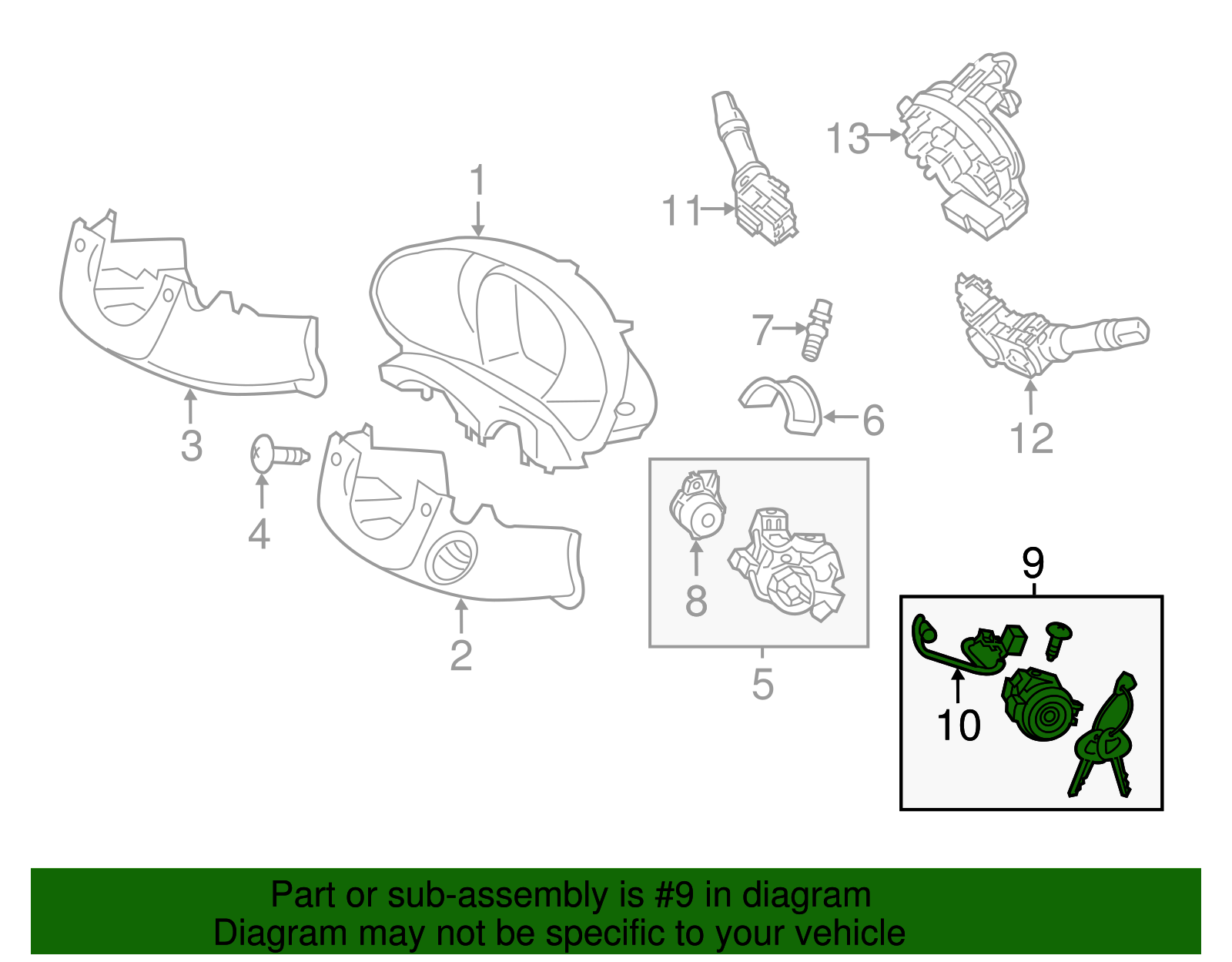2014-2019 Kia Ignition Lock Cylinder 81905-B2000 | OEM Parts Online