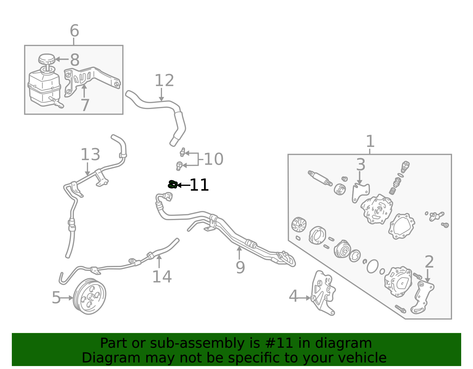 44327-30030 - Power Steering Pressure Hose Gasket 1994-2010 Toyota ...