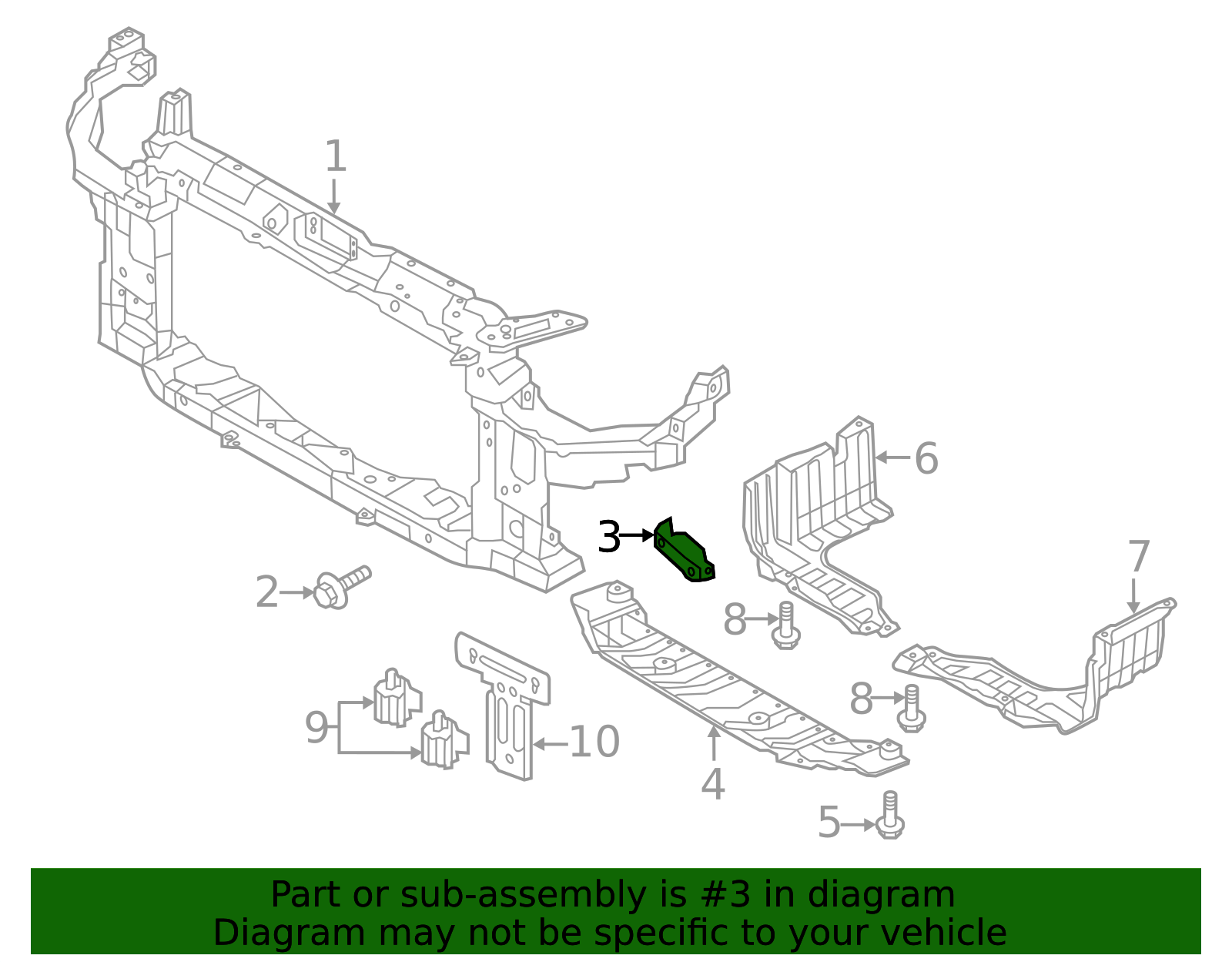 Radiator Support Bracket 64168-3X000 | AutoNationParts.com