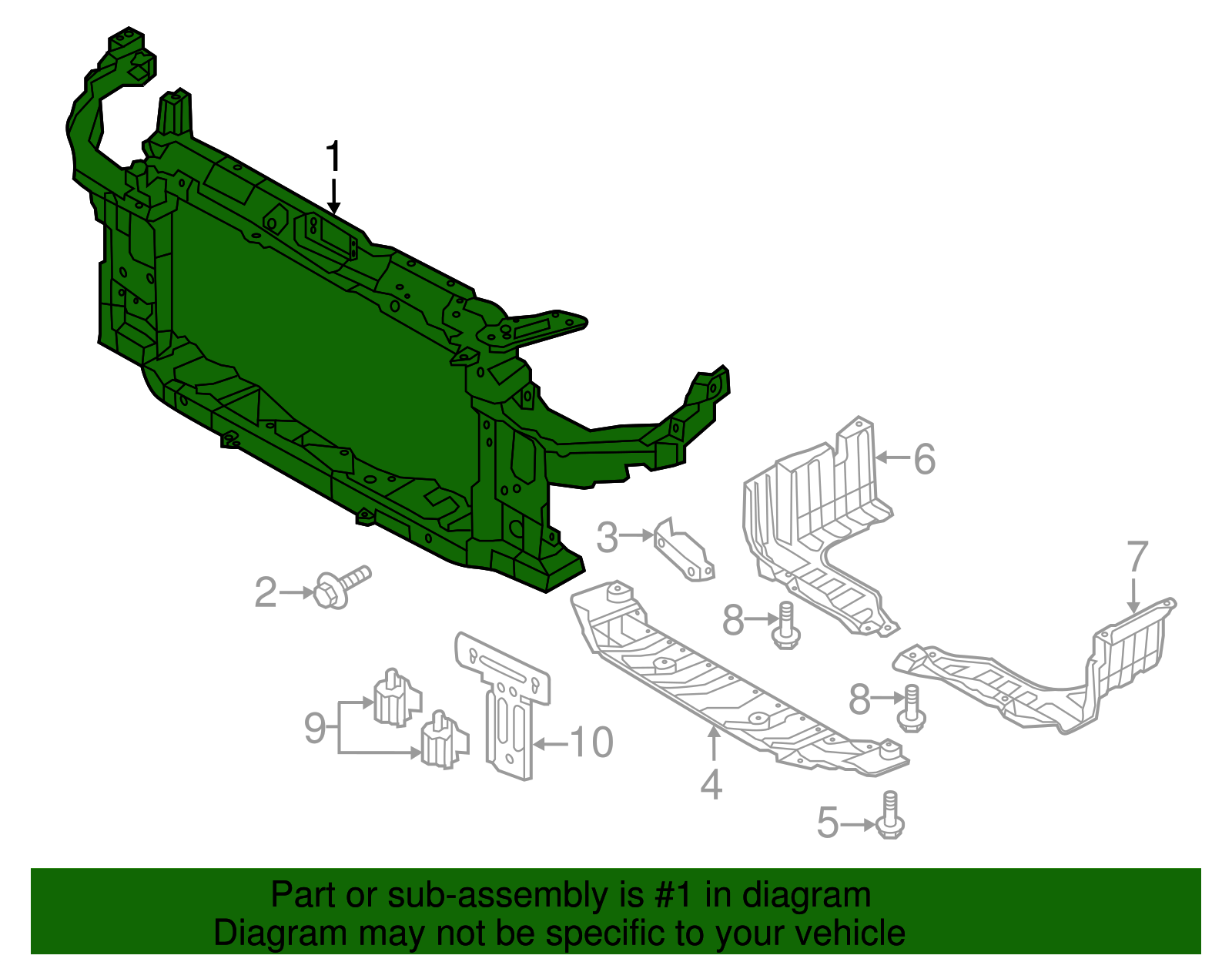 2014-2016 Hyundai Radiator Support 64101-3X003 | QuirkParts