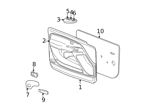 Interior Trim - Front Door for 2000 GMC Sierra 1500 | TascaParts.com