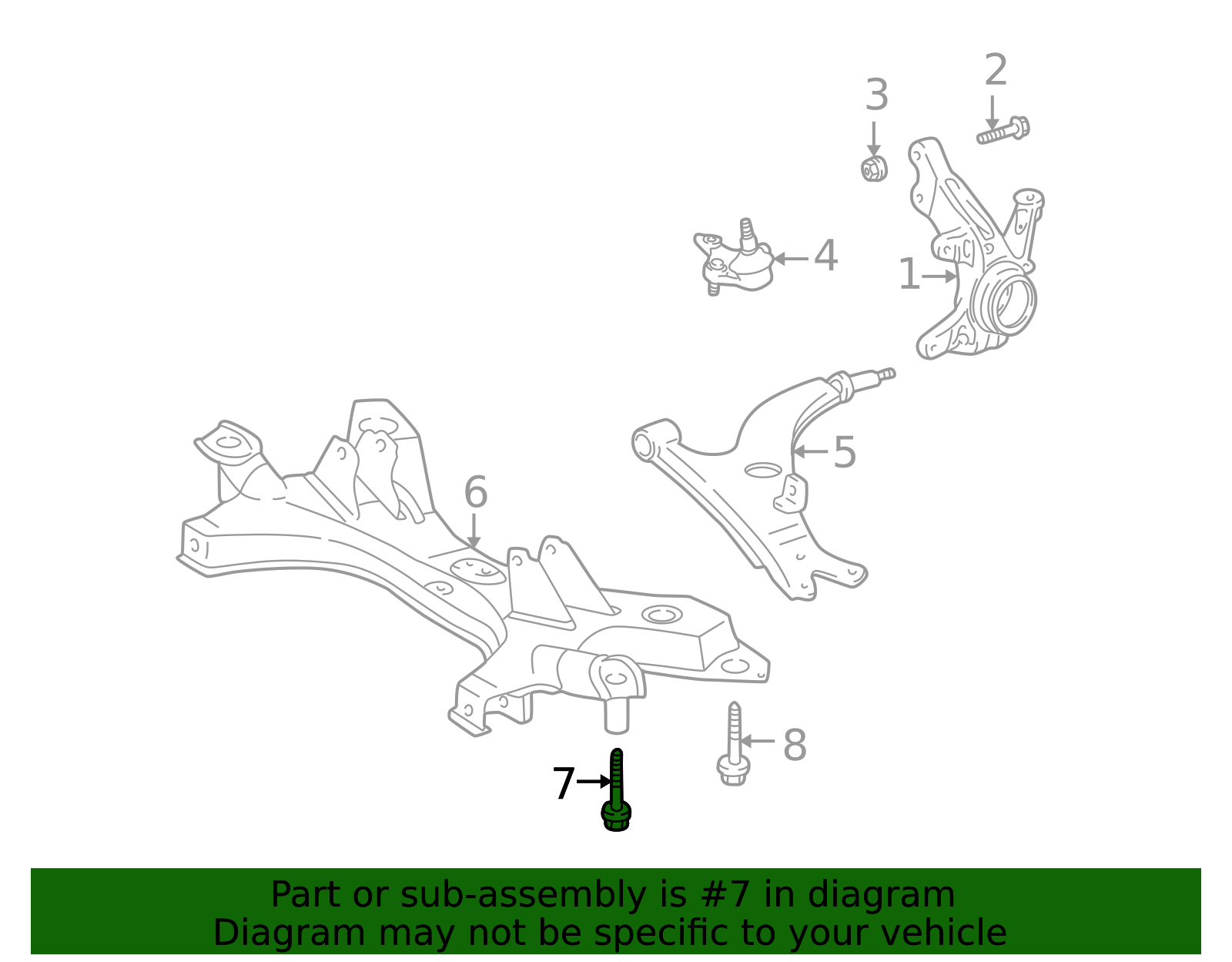 2001-2010 Toyota Engine Cradle Mount Bolt 90119-A0244 | Olathe Toyota