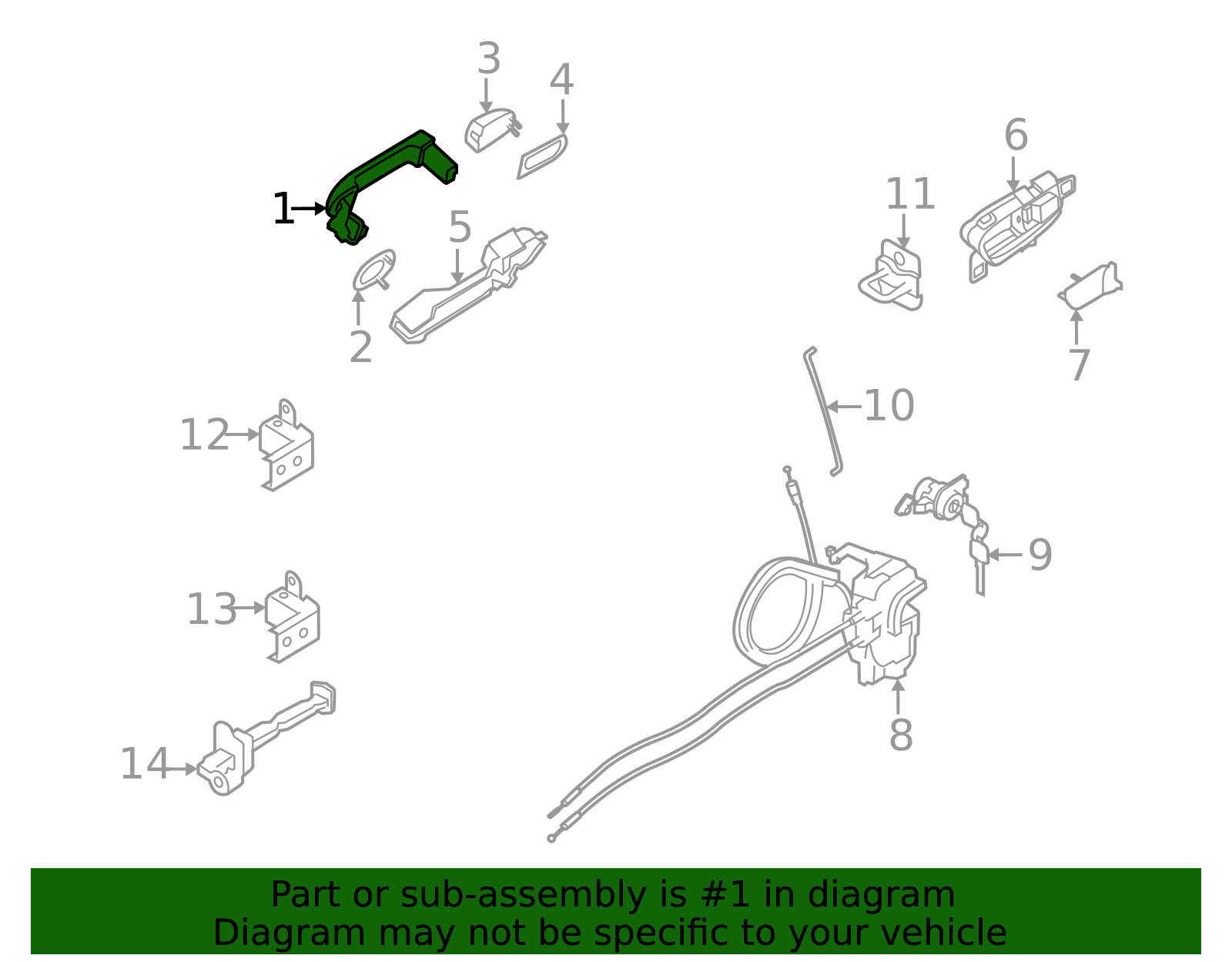 80640-5R84C - Handle, Outside 2023-2025 Nissan | Official Nissan Parts ...