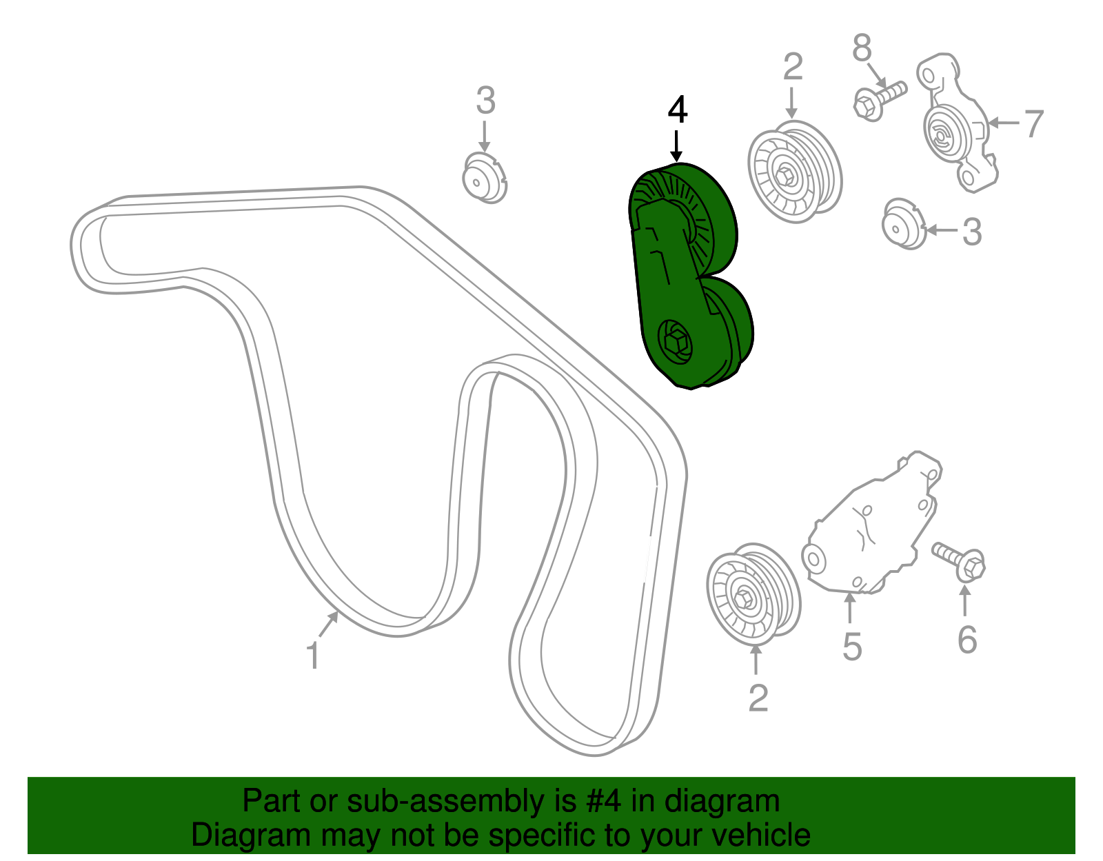 2016-2021 Land Rover Belt Tensioner LR079293 | OEM Parts Online