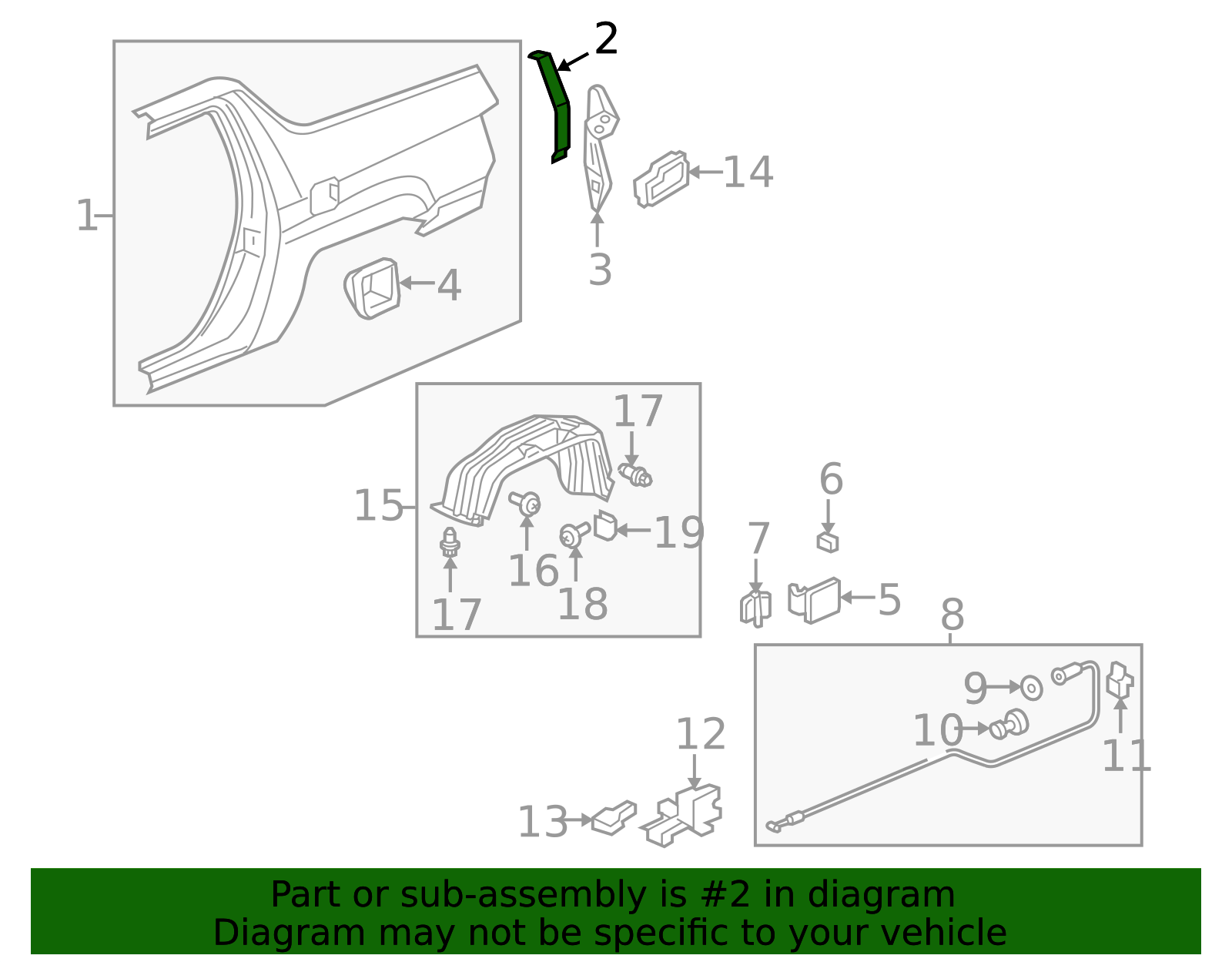 63655-SJC-A00ZZ - Quarter Panel Reinforcement | Genuine Honda Parts