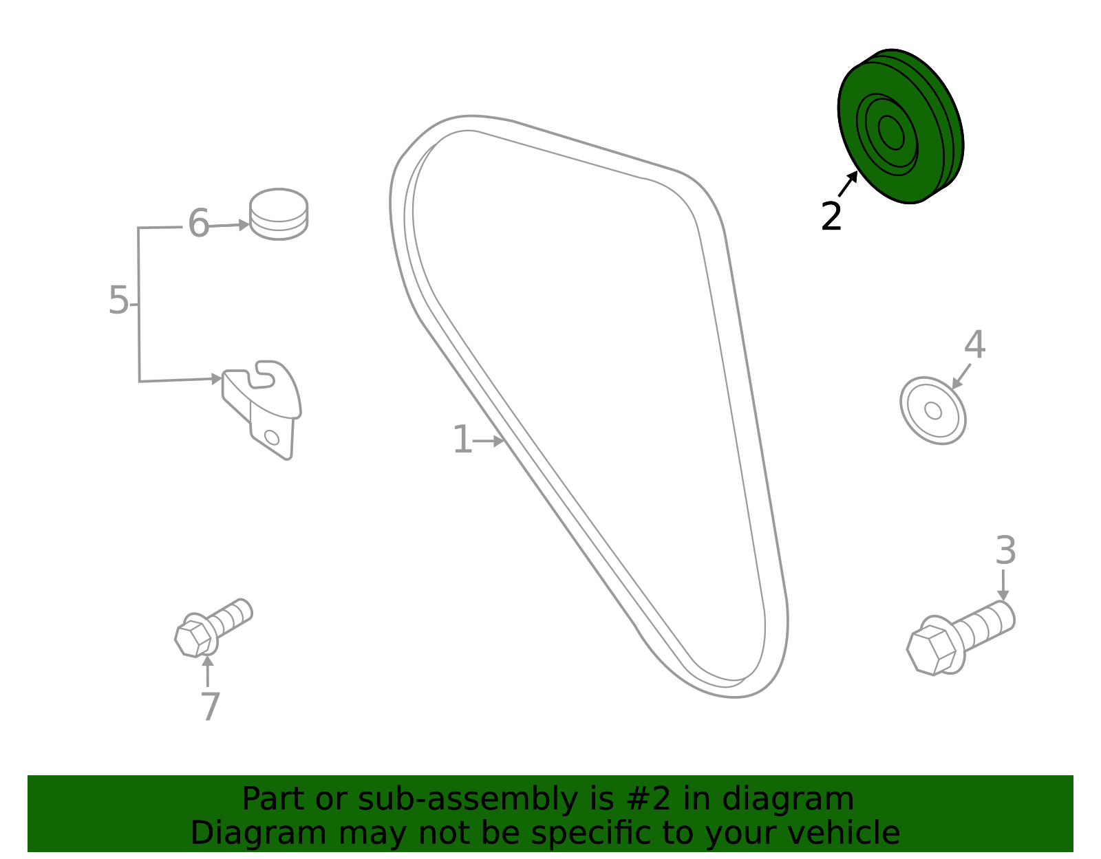 2018-2023 Subaru Crosstrek Idler Pulley 23770AA140 | Subaru Parts Guys