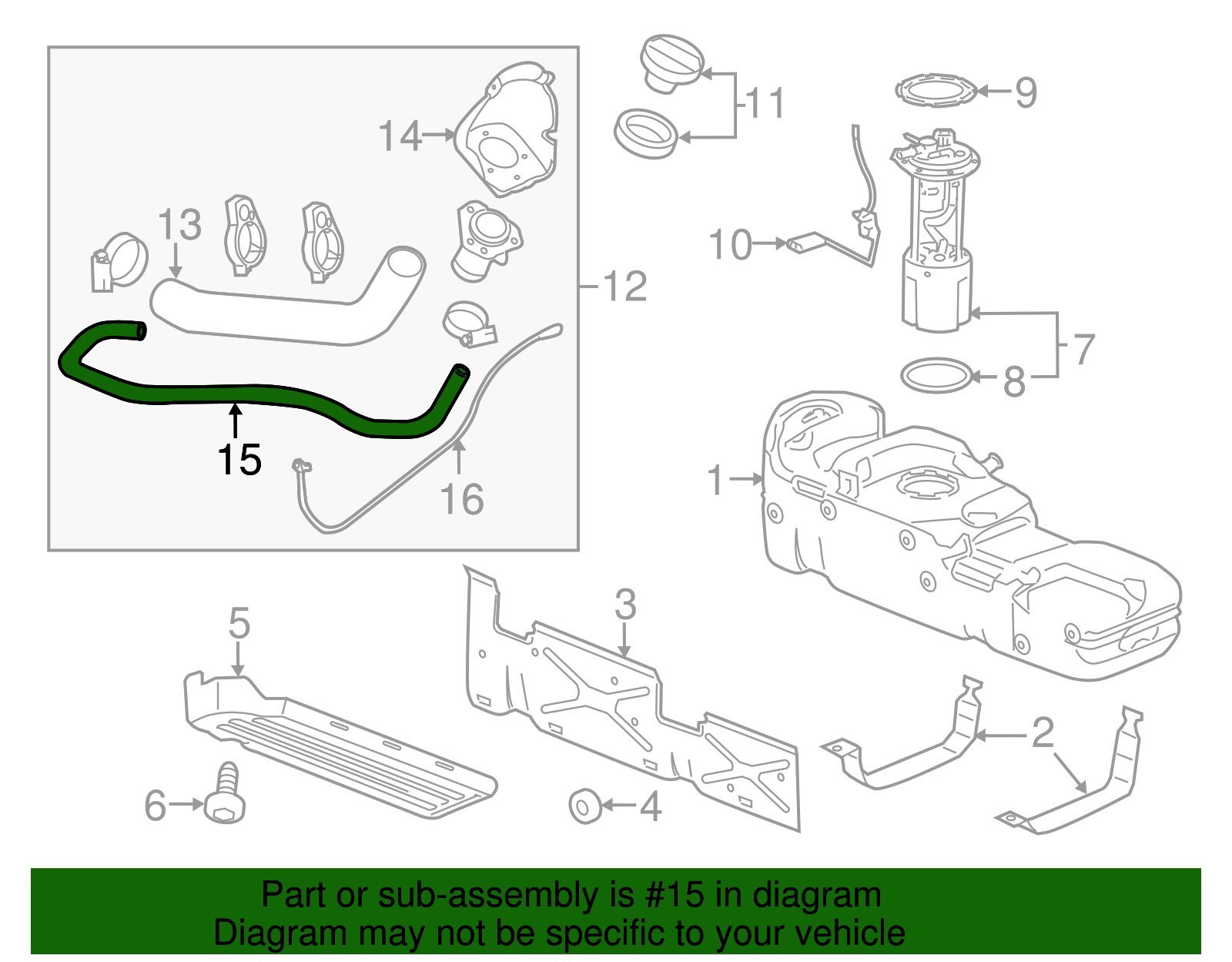2011-2019 GM Fuel Tank Fill Vent Hose 84428965 | Capital Chevy Parts