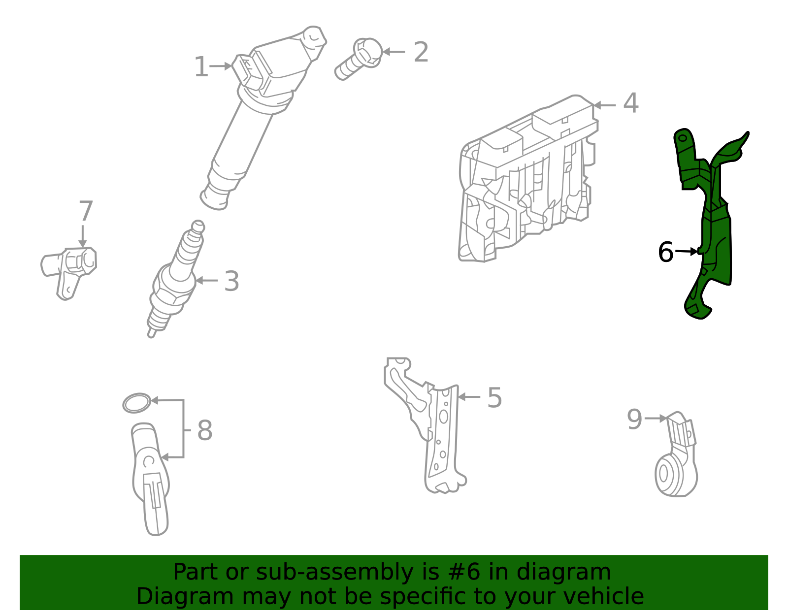 2020-2025 Toyota Highlander ECM Rear Bracket 89668-0E150 | Toyota Parts ...