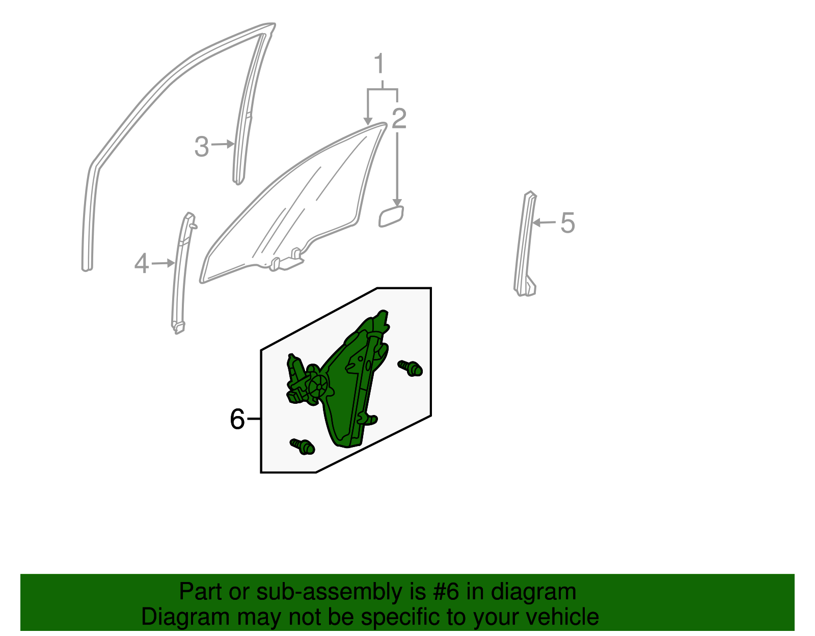 72210-SDN-A03 - 2003-2007 Honda Accord - Regulator Assembly R Front ...