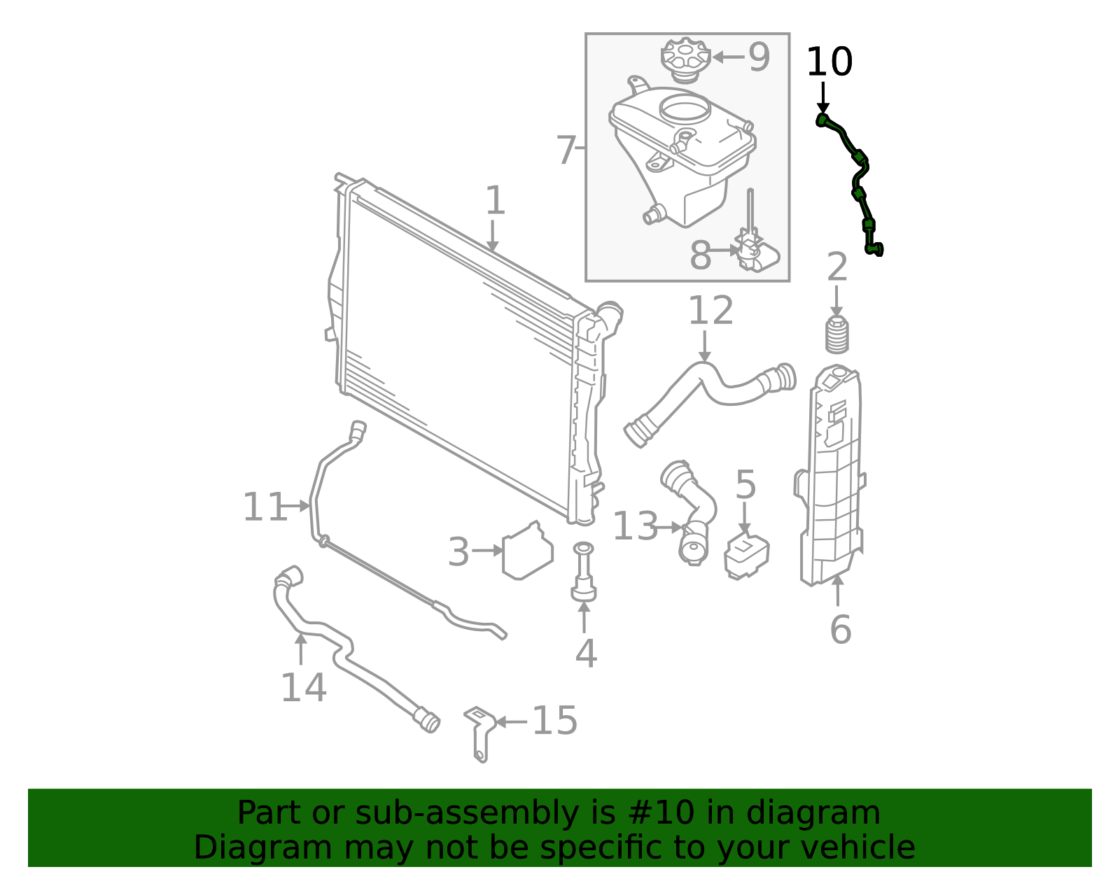 11537838219 - Overflow Hose (11-53-7-838-219) | BMW of South Atlanta Parts