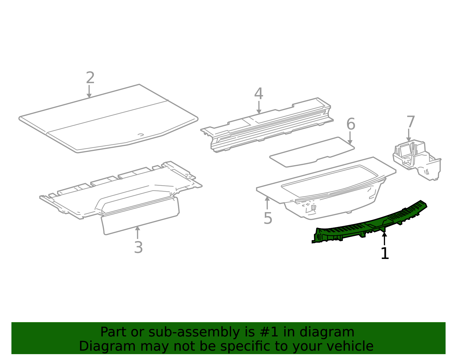 2023-2025 Toyota bZ4X 2023-2024 Toyota bZ4X - Rear Panel Trim 58387 ...