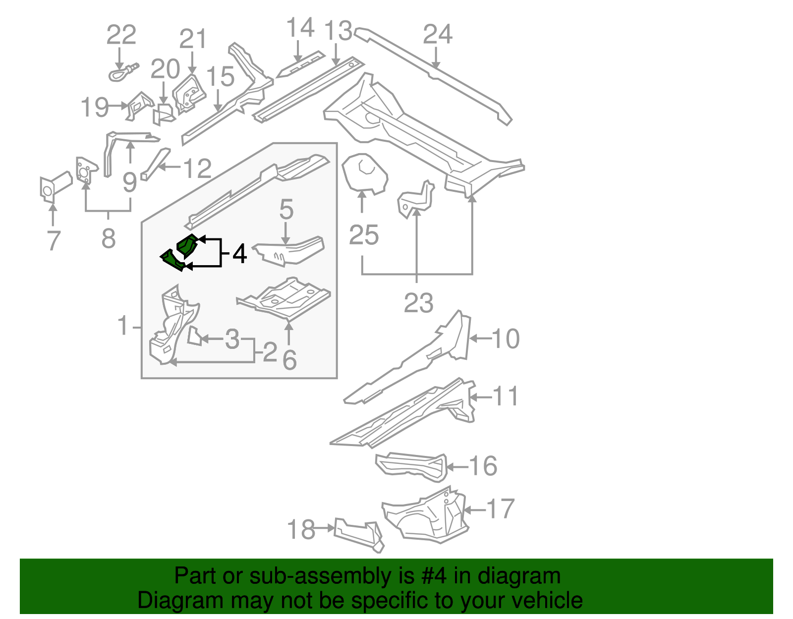 4F0-803-126-B - Lower Reinforced 2005-2011 Audi | Audi OEM Parts Guy