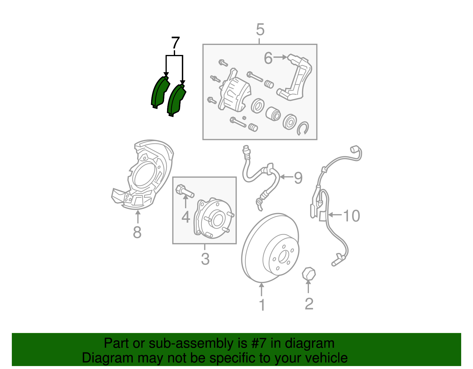 Genuine Toyota Brake Pads Front part# 04465-42180 for 2006-2020 Toyota ...