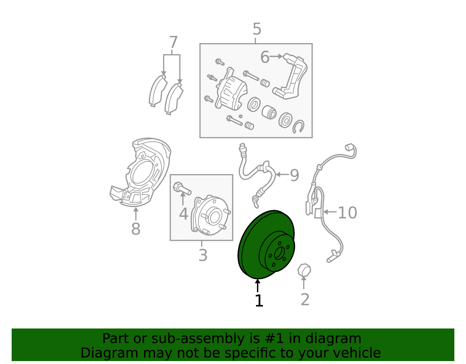 43512-0R020 - Disc Brake Rotor Front 2006-2020 Toyota | Longo Toyota Parts