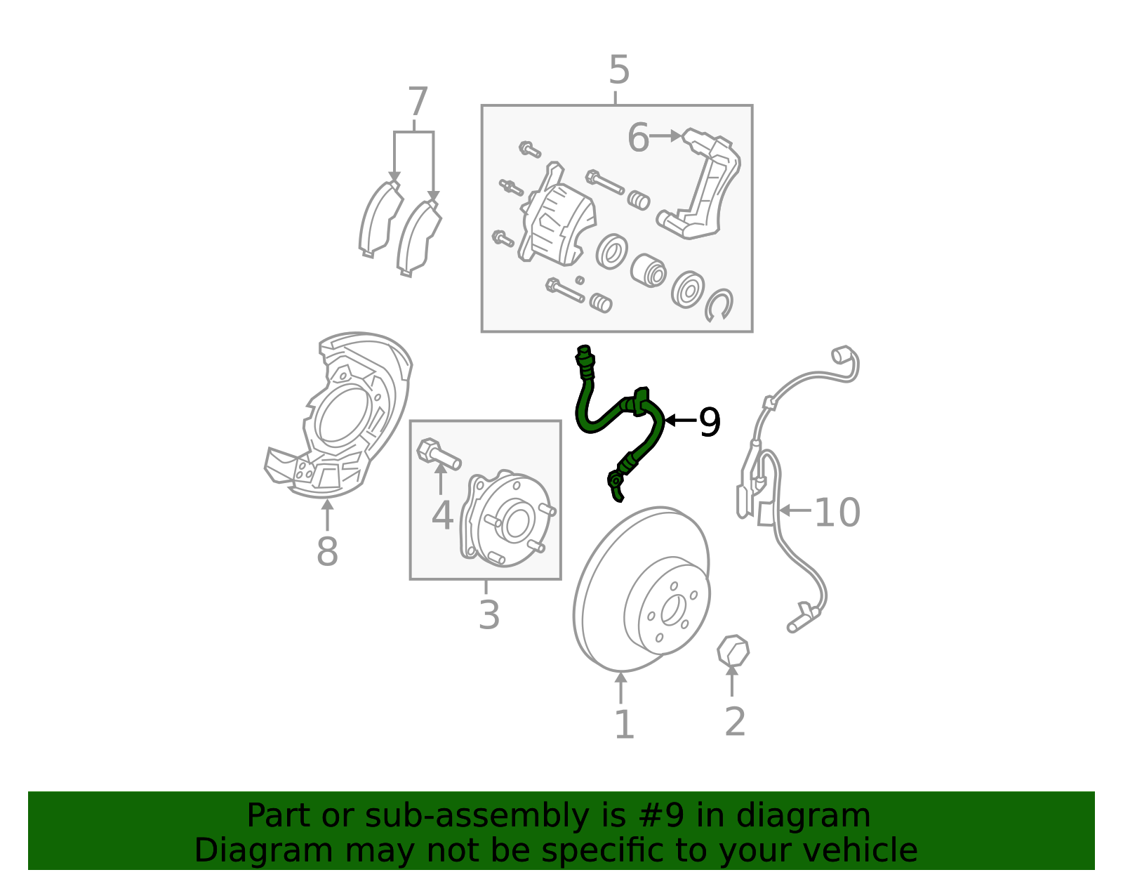 2009-2012 Toyota RAV4 Flex Hose 90947-A2042 | MotorMotor